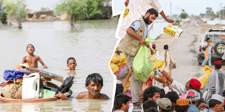 Fluten in Pakistan. Aktion Deutschland Hilft